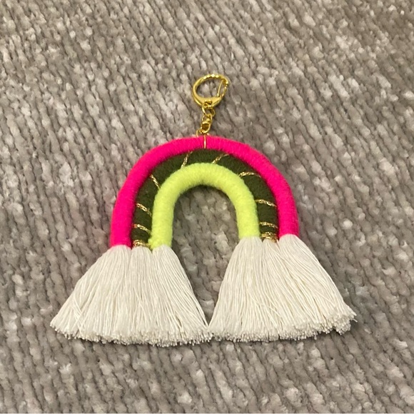 Handmade | Accessories | Nwt Boho Macrame Rainbow Keychain Purse Charm ...